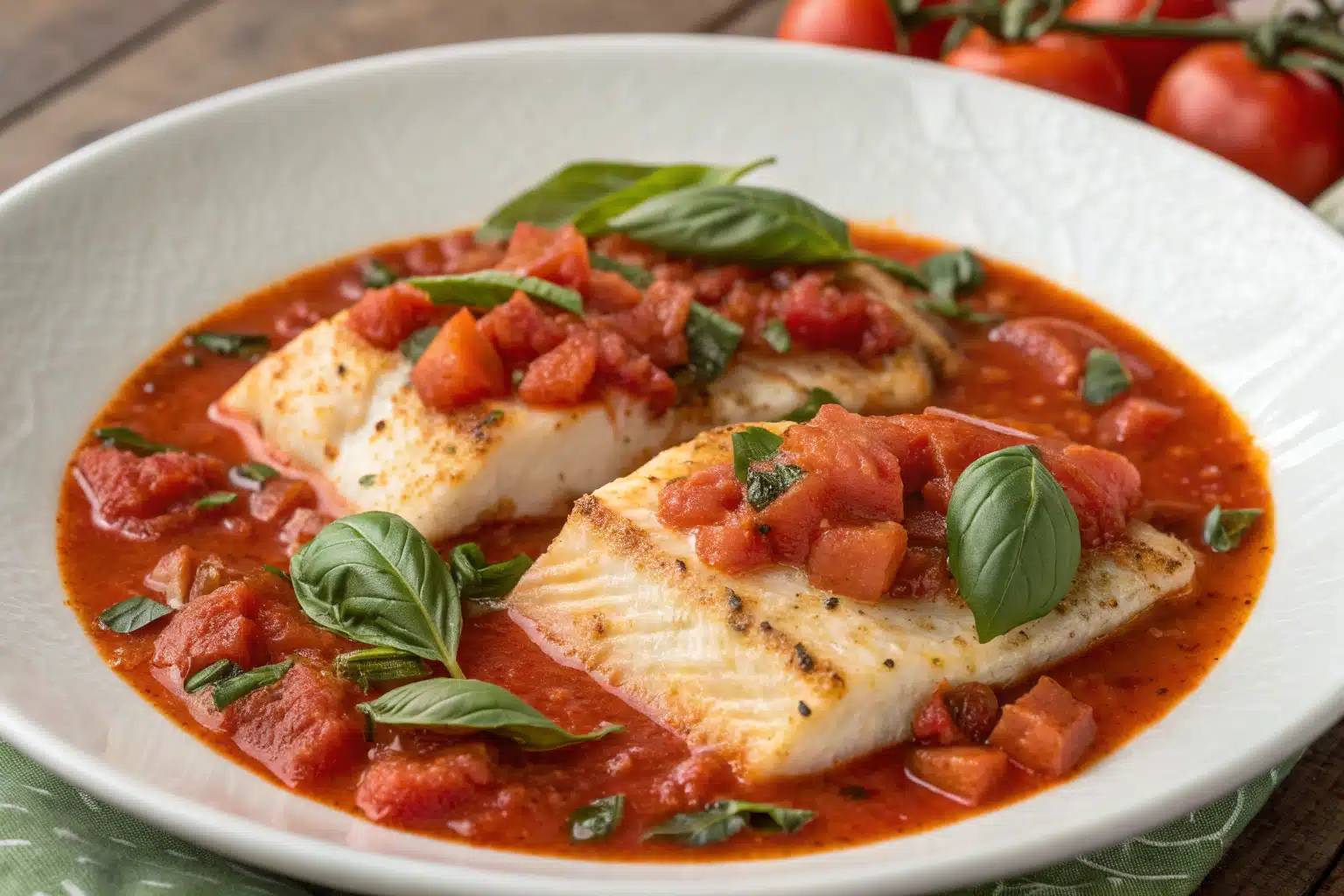 Best Cod in Tomato Basil Sauce Recipe | Delicious Mediterranean Delight
