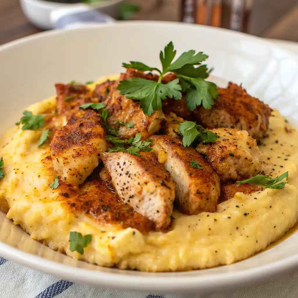 Cajun Chicken Cheesy Grits Recipe: Best Southern Comfort Dish