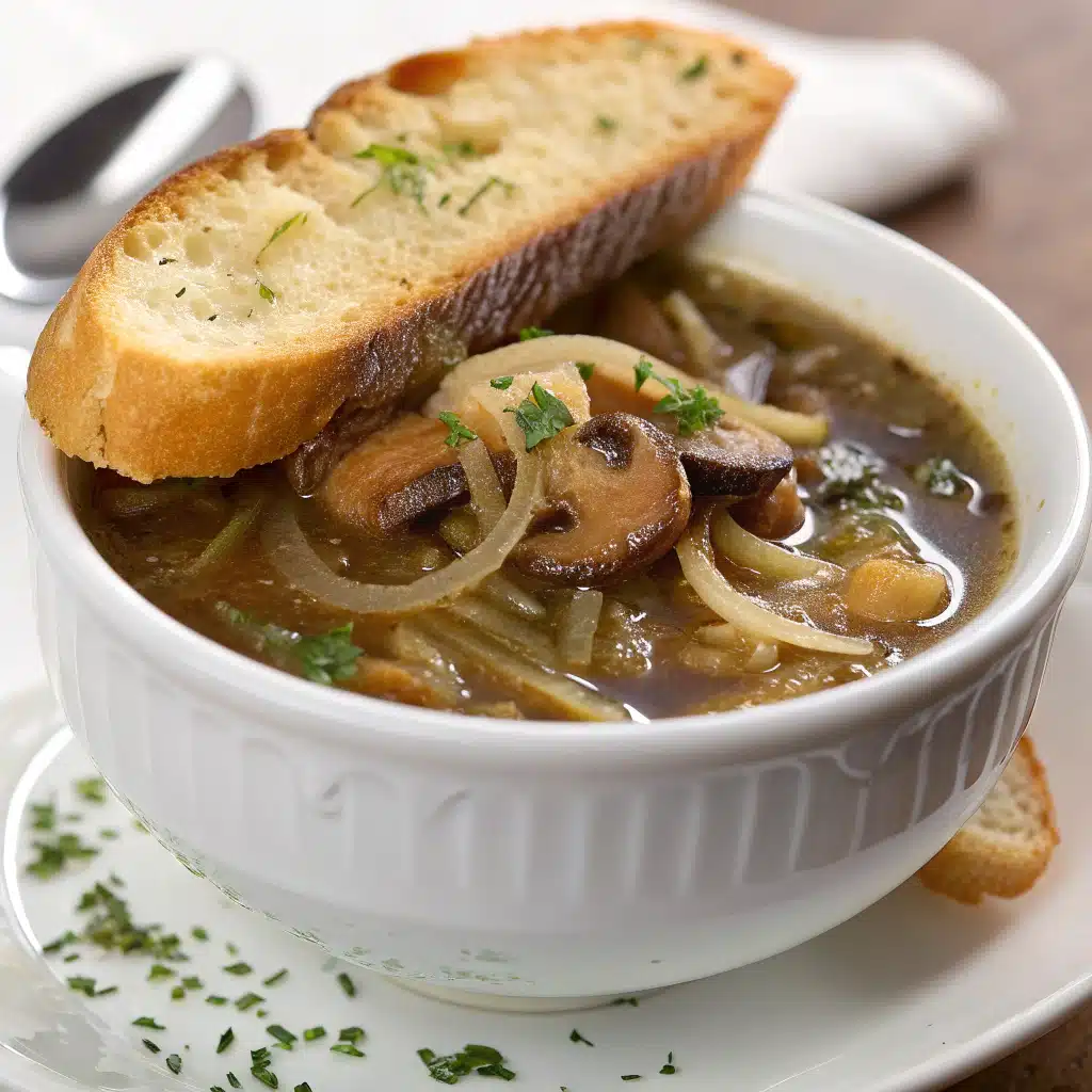 Onion Soup With Mushrooms