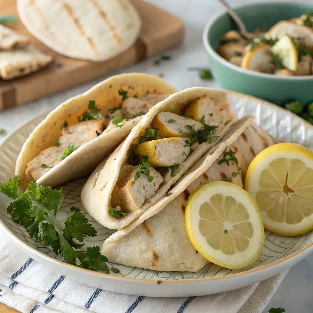Best Lemon Garlic Chicken Pitas: Juicy Mediterranean Wraps