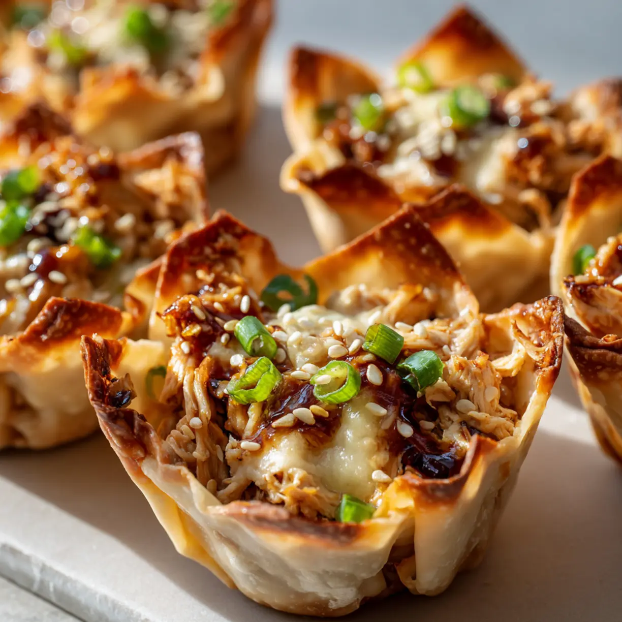 bbq chicken wonton cups - Easy Bold Flavor Recipe